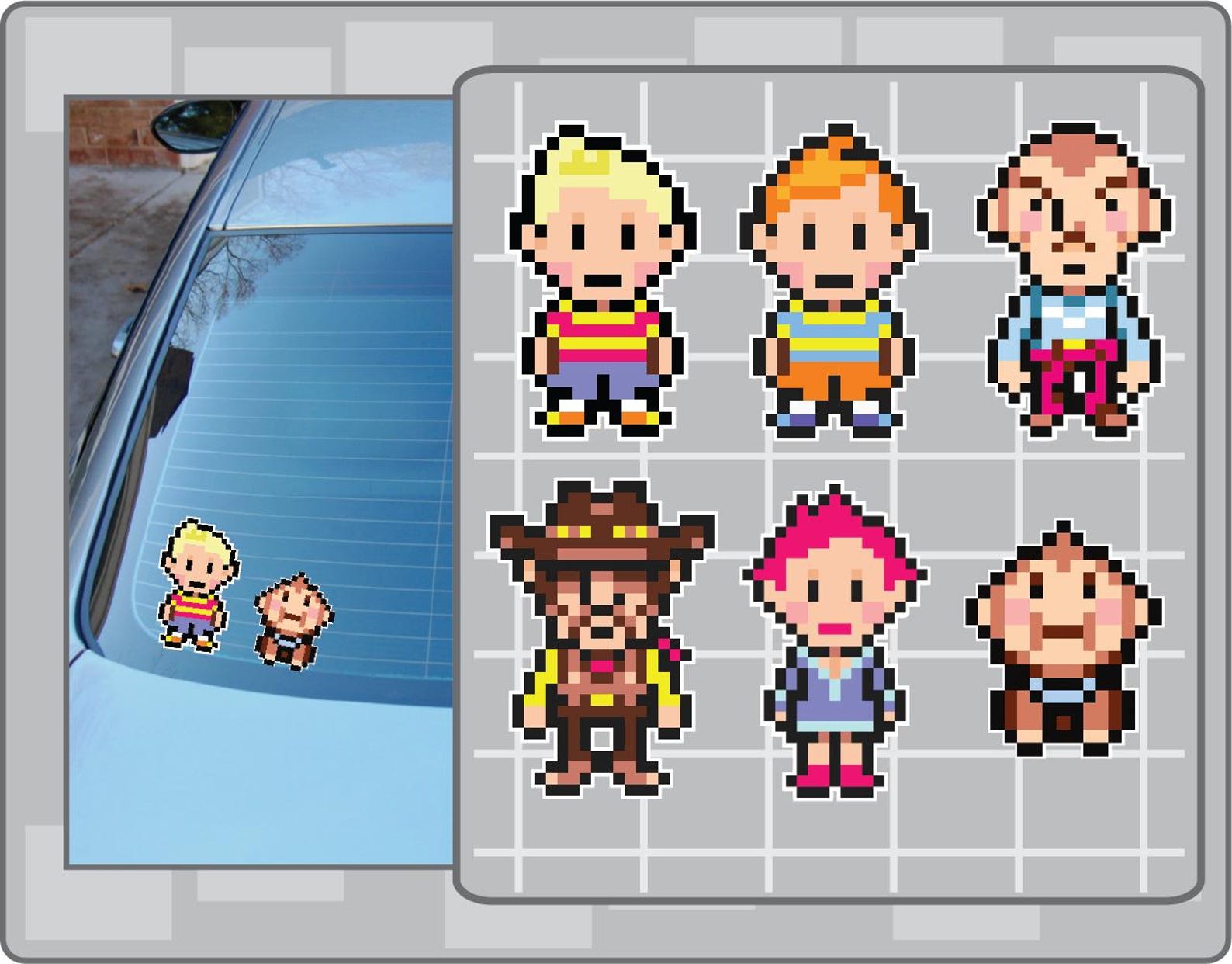 MOTHER 3 Heroes Vinyl Decals Set of Six Stickers Lucas, Duster, Flint ...