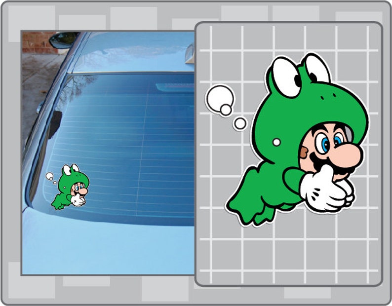 FROG MARIO Cartoon Vinyl Decal From Super Mario Bros. 3 - Etsy