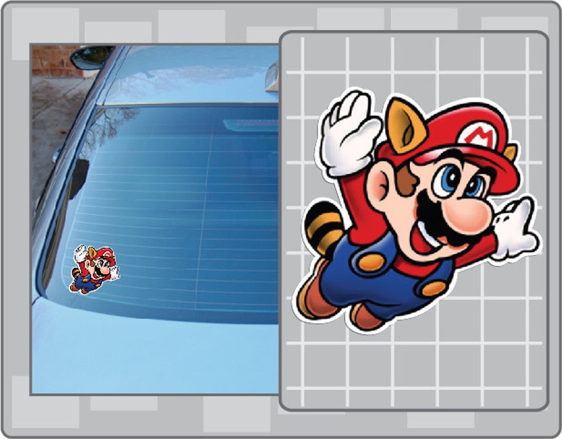 RACCOON MARIO Vinyl Decal From Super Mario Bros. 3 Sticker for - Etsy