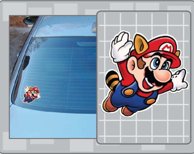 RACCOON MARIO Vinyl Decal From Super Mario Bros. 3 Sticker for | Etsy