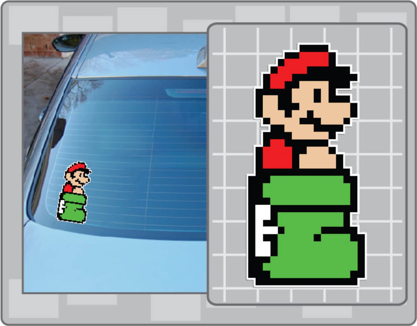 Super MARIO in BOOT 8Bit Sprite Vinyl Decal from Super Mario | Etsy