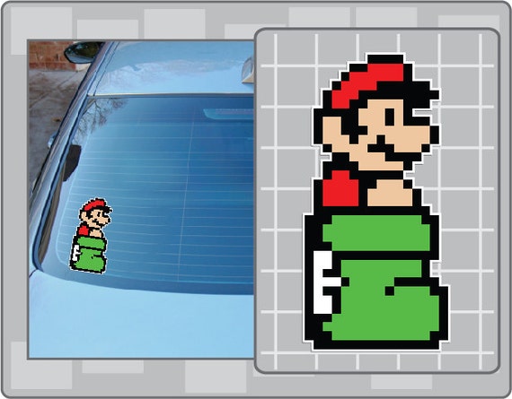Super MARIO in BOOT 8bit Sprite Vinyl Decal From Super Mario - Etsy