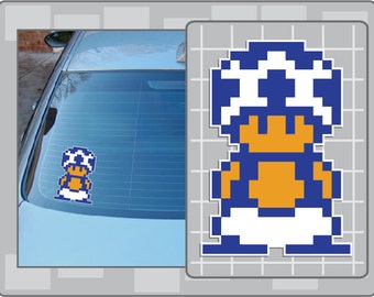 TOAD 8bit Sprite Vinyl Decal No. 2 From Super Mario Bros. 2 | Etsy