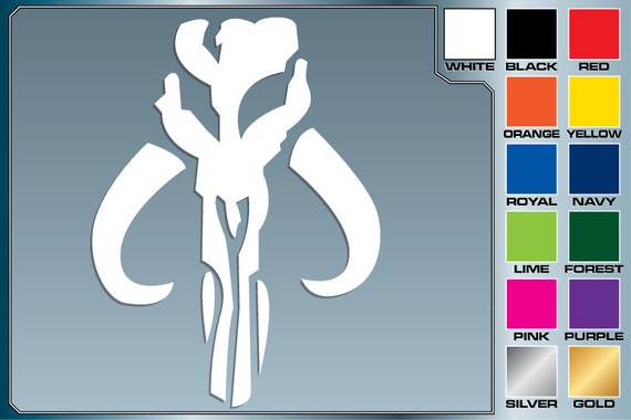 Mandalorian Mythosaur Skull Cut Vinyl Decal 1 Boba Fett Logo - Etsy