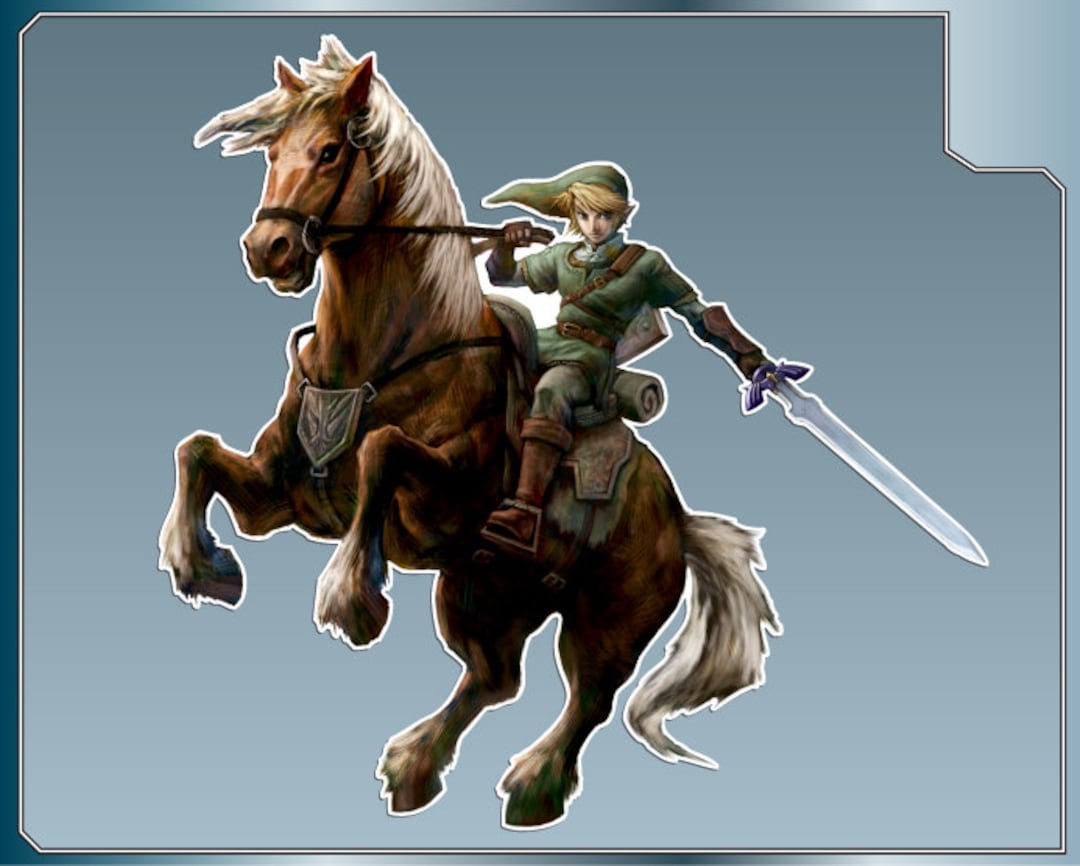 LINK and EPONA Vinyl Decal From the Legend of Zelda Twilight Princess ...