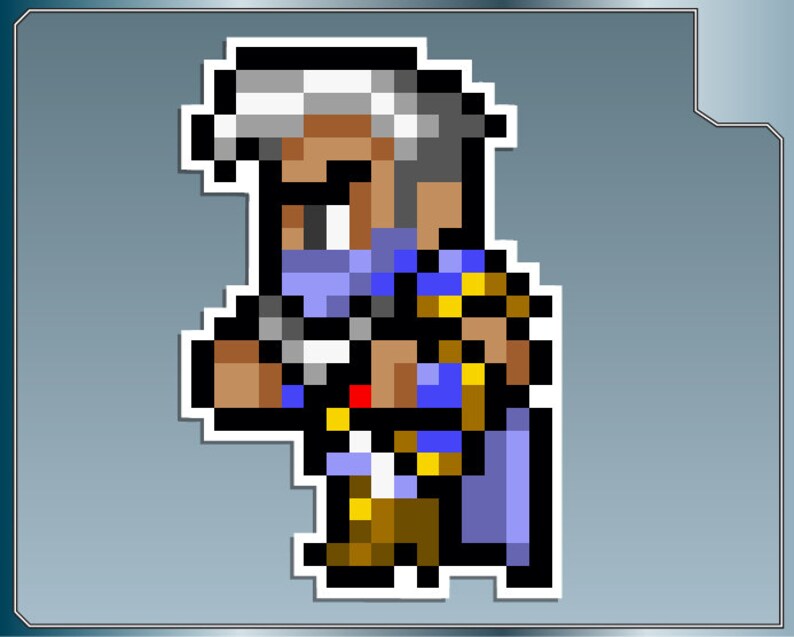 EDGE Sprite No. 1 From Final Fantasy IV 8 Bit Vinyl Decal | Etsy