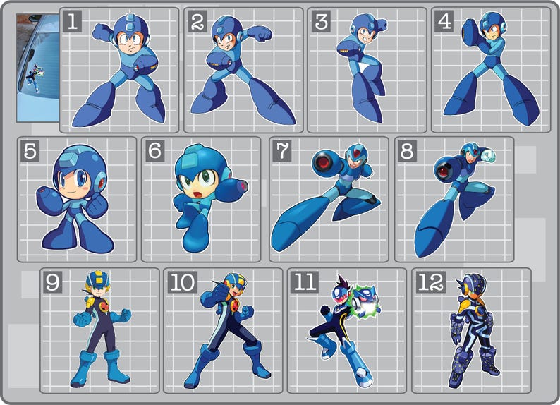 Mega Man Sprites Character Pack #3 Choose Your Favorite Megaman Car ...