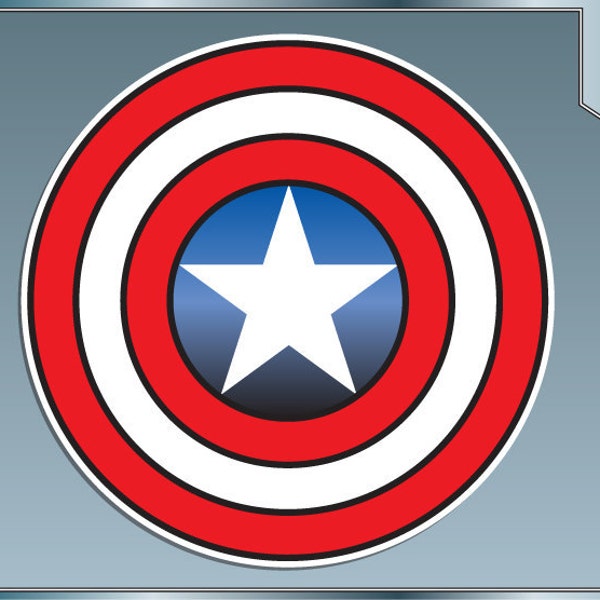 Captain America Car Decal - Etsy