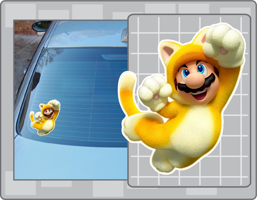 CAT SUIT Mario Cartoon Vinyl Decal From Super Mario Bros. Sticker for ...