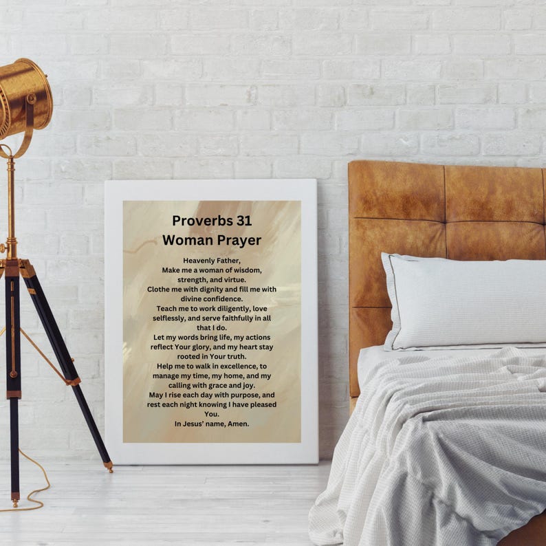 Proverbs 31 Woman Prayer, Christian Wall Art (digital Download) - Etsy ...