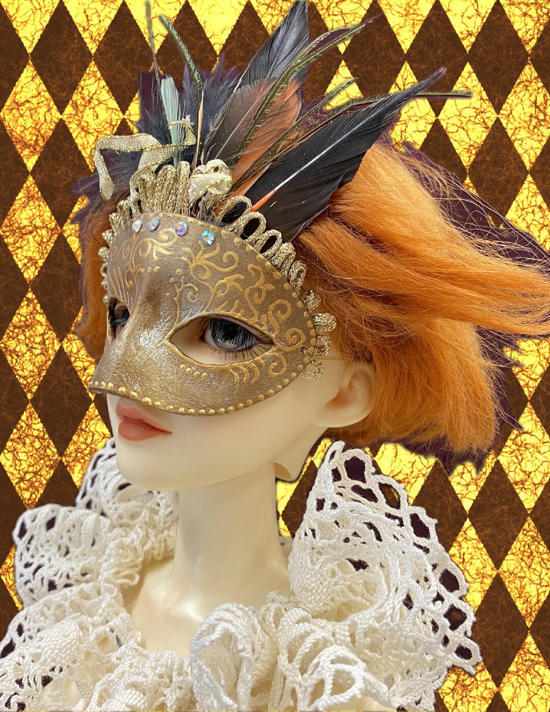 Fashion Mannequin BJD Halloween Costume, Miniature Sculpture Venetian ...