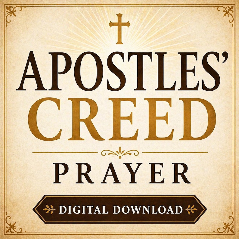 Apostles Creed Prayer Printable, Catholic Prayer Print, Apostles Creed ...