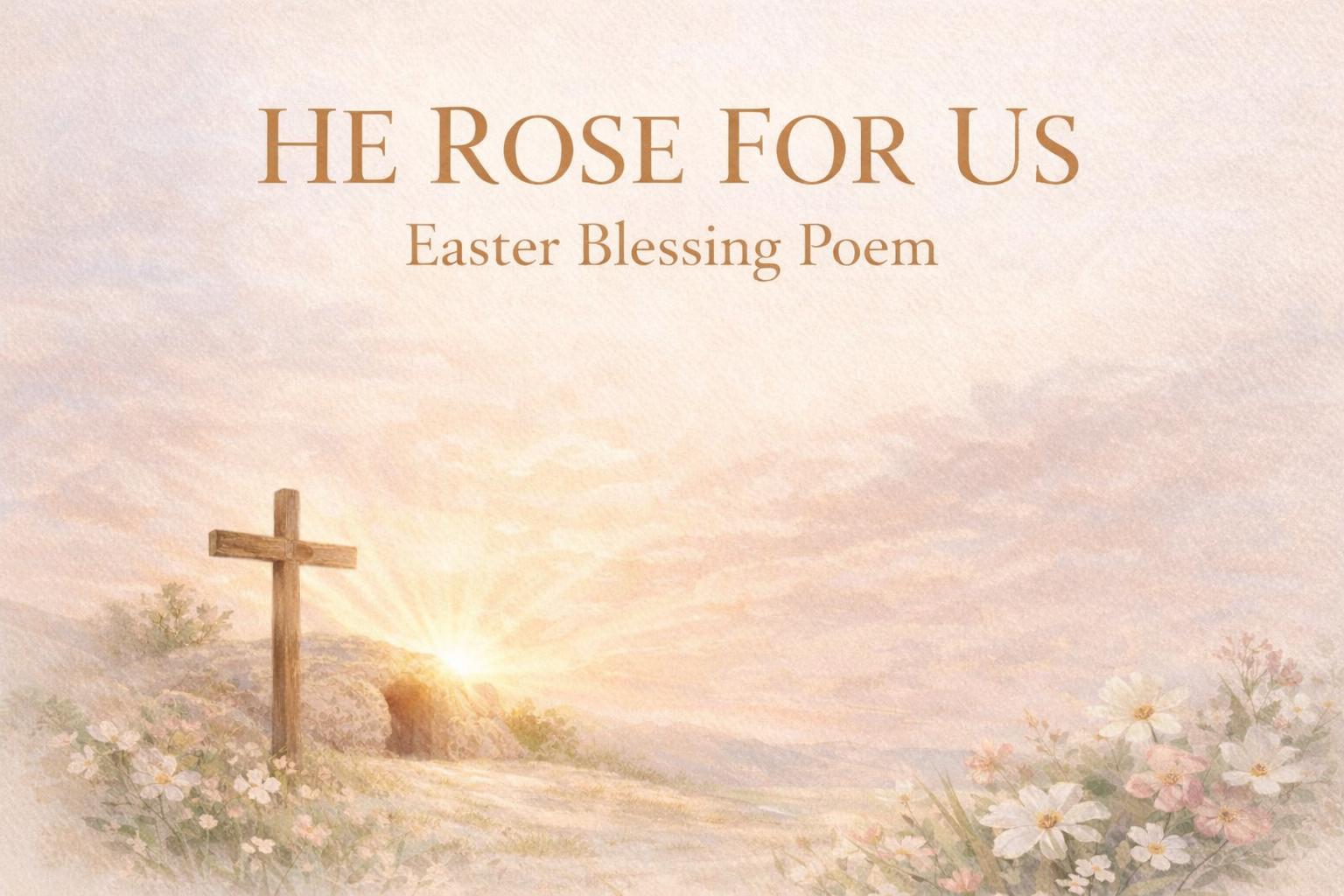 He is Risen Easter Poem Printable Easter Wall Art Religious Easter ...