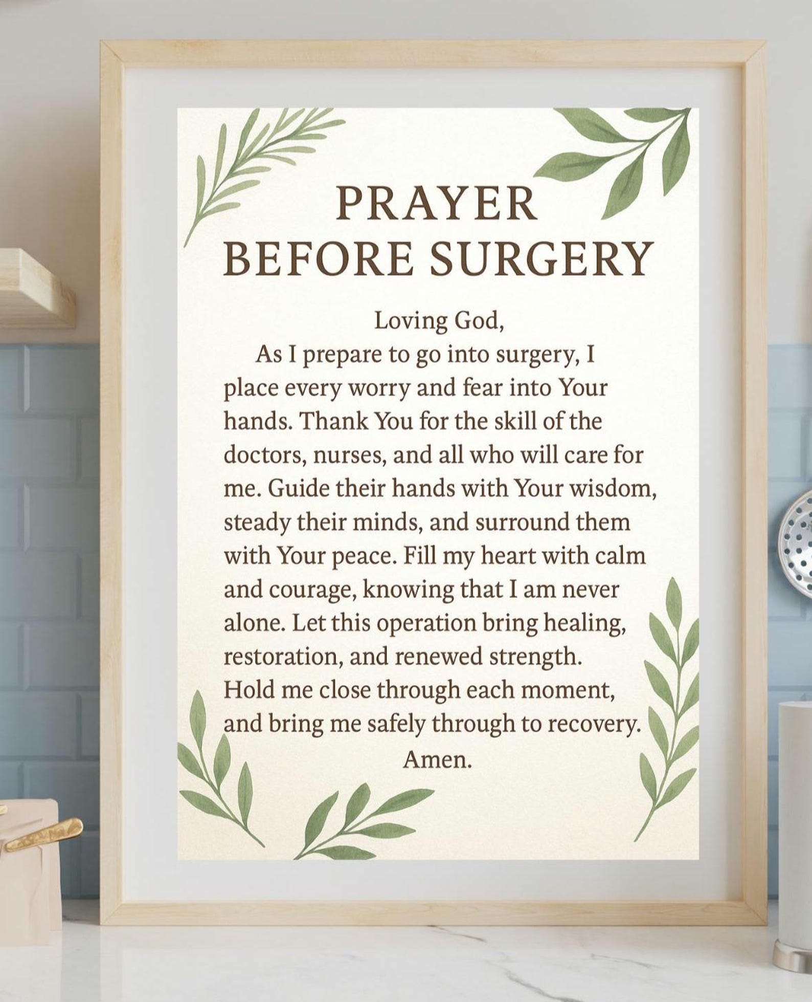 Surgery Recovery Digital Print.get Well Soon Print. Surgery Recovery ...