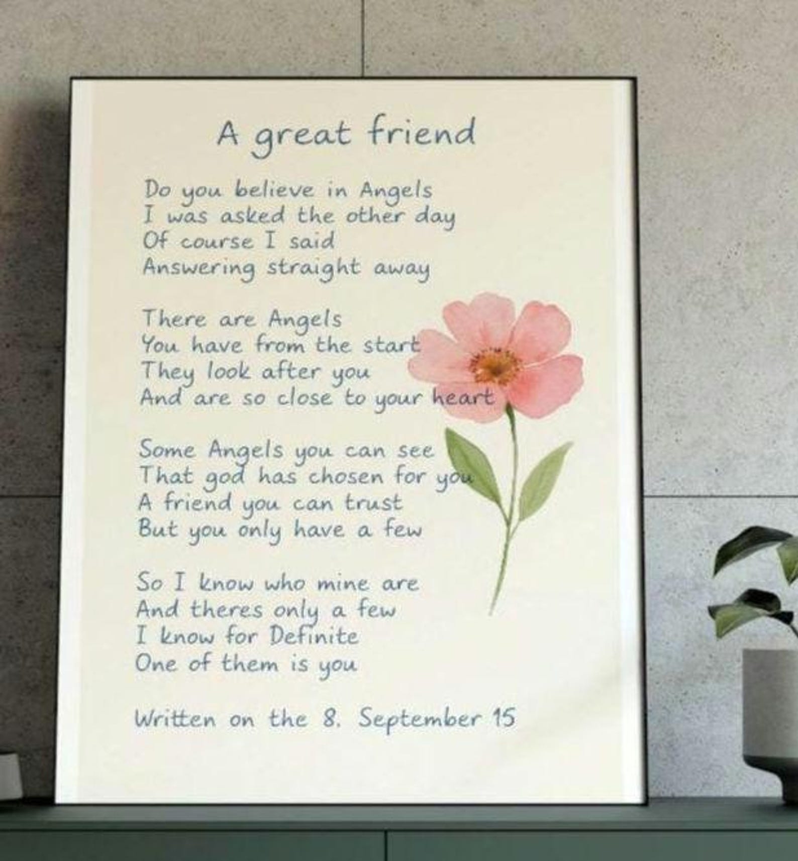 Friendship Poem Digital Download. Friendship Gift.printable Poem.best ...