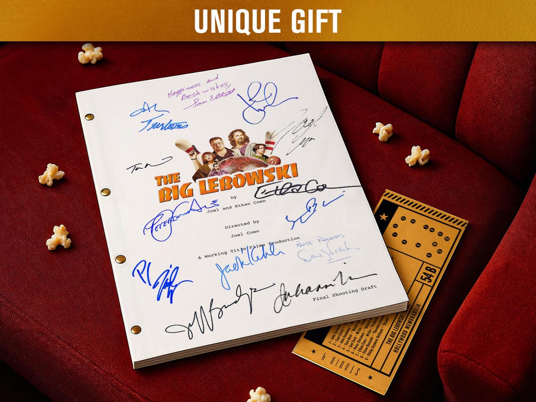 THE BIG LEBOWSKI (1998) Signed Movie Screenplay / Film Script ...