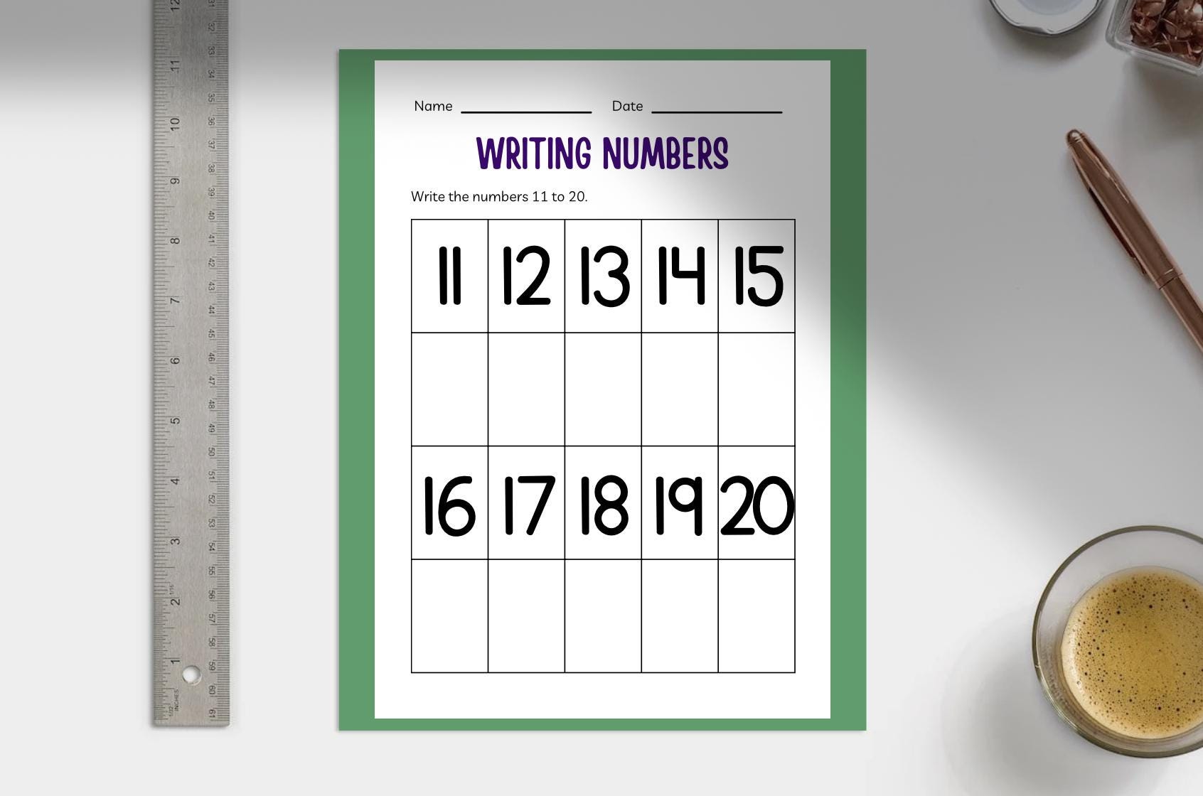 40+ Kindergarten Numbers Worksheet With Tracing Writing Number Word ...