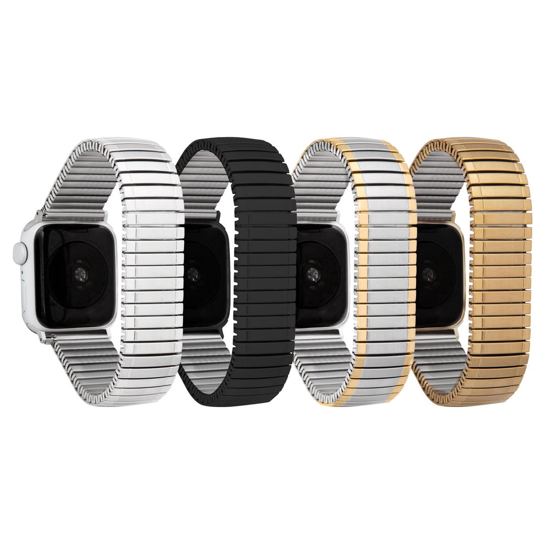 Stainless Steel Stretch Band for Apple Watch Band, XL Metal Expansion ...