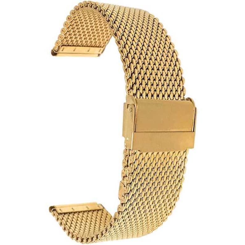 Milanese Stainless Steel Mesh Watch Band, Adjustable Metal Strap - Etsy