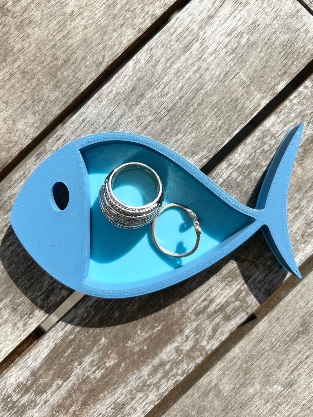 Two-tone Fish Dish Catch-all, 3D Printed Small Jewelry Tray Home Decor ...