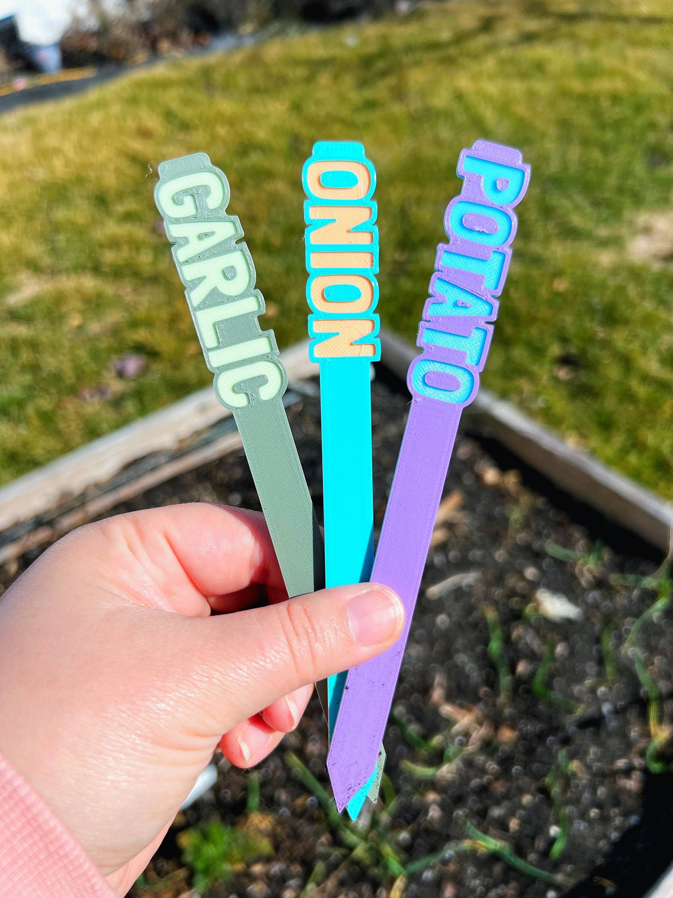 Colorful Plant Markers, 3D Printed Garden Label Tags, Eco-friendly ...