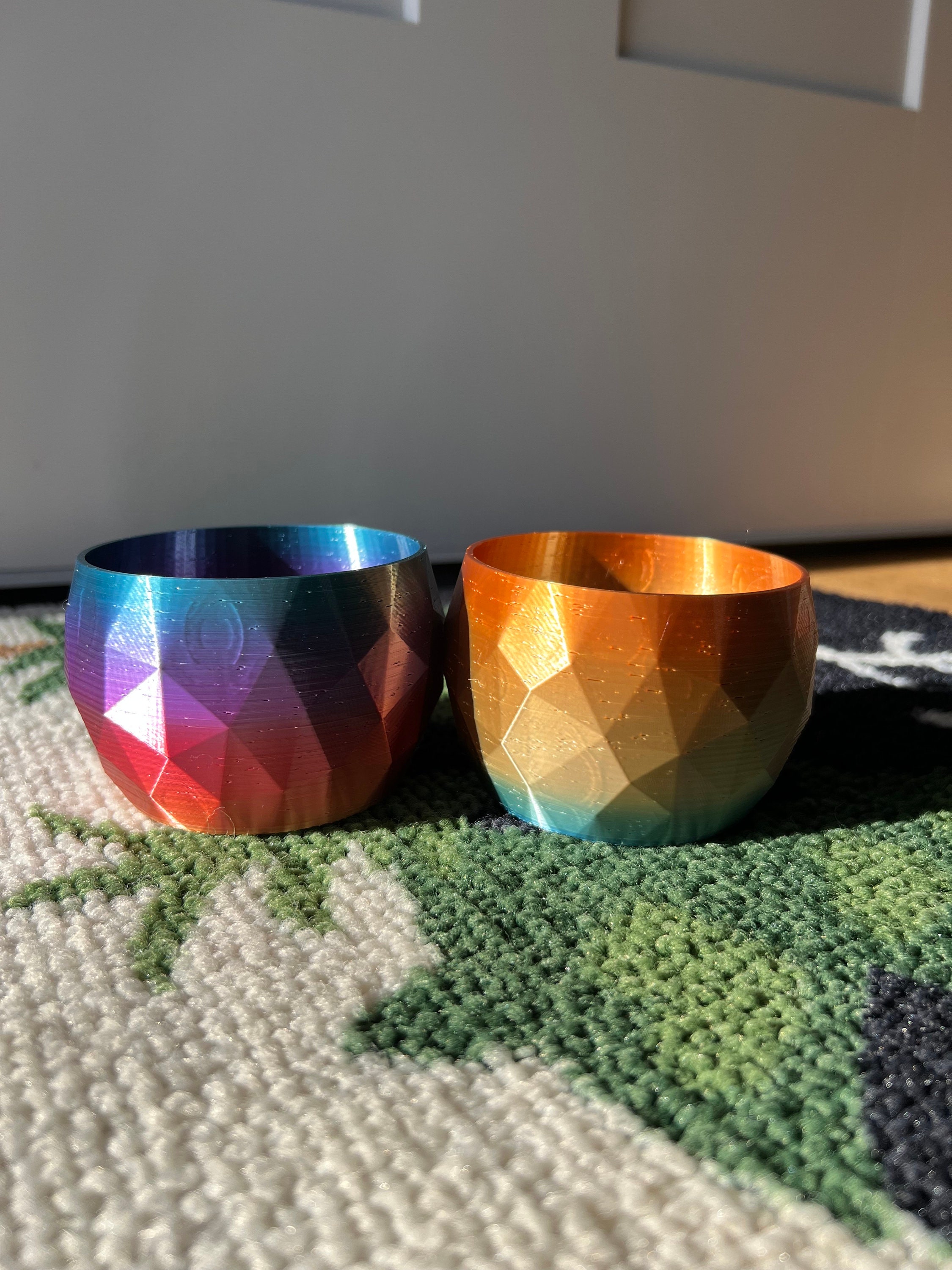 3 Rainbow Polygon Planter Succulent Plant Pot Small Rainbow Planter 3d ...