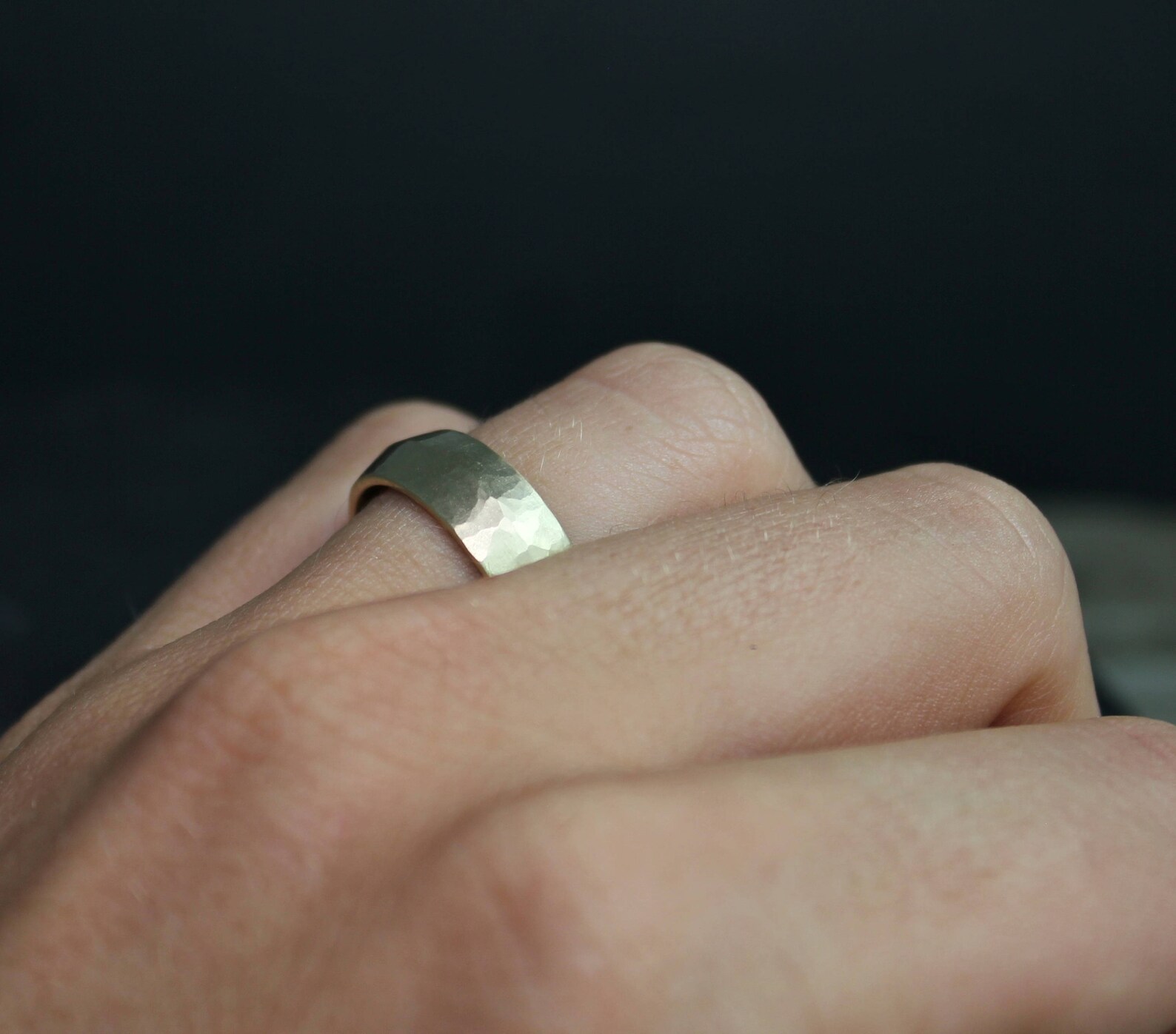 14k Yellow Gold Knife Edge Band 6mm Wide Comfort Fit Gold - Etsy