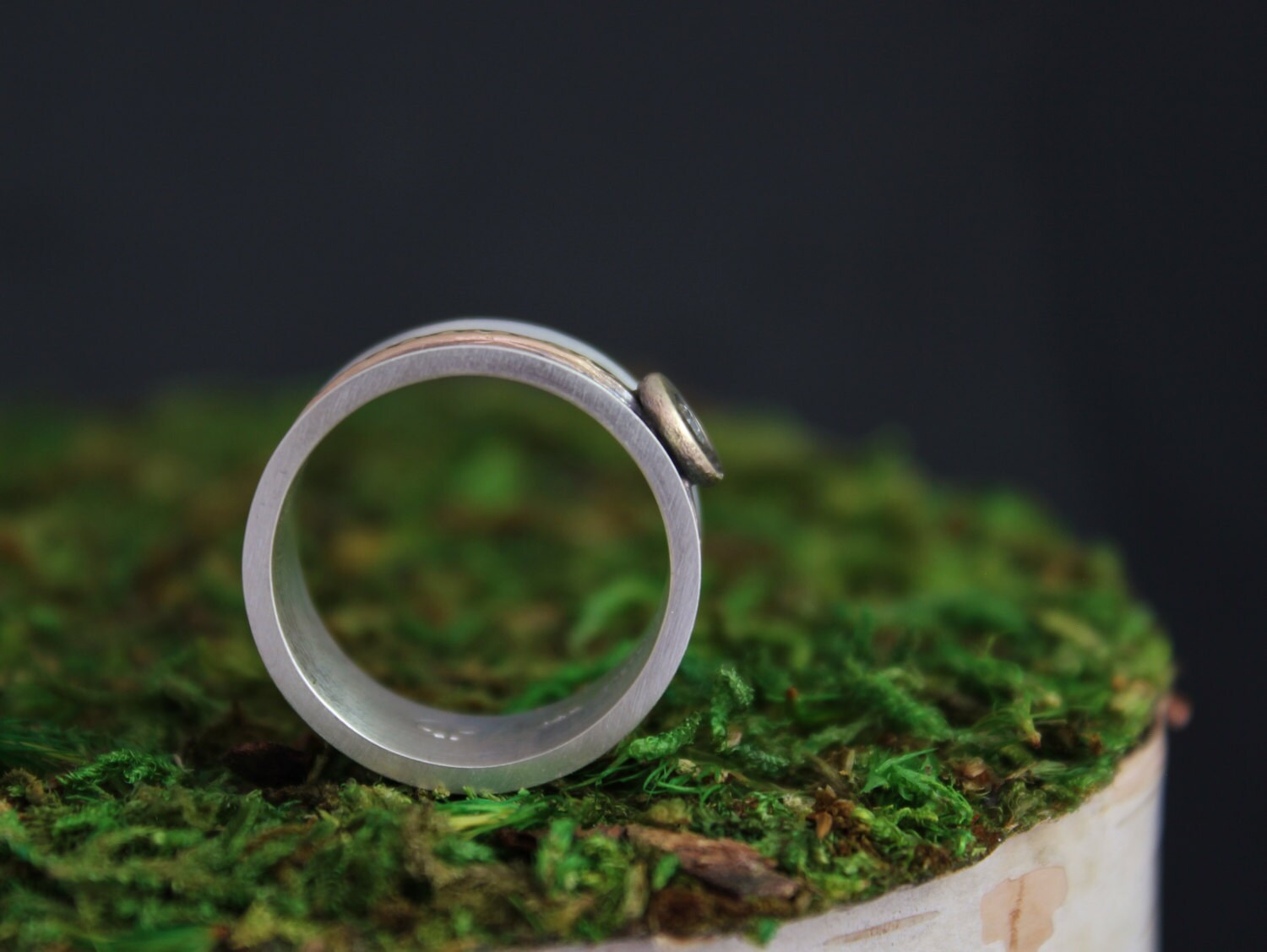 14k Yellow Gold & Silver Diamond Ring Mixed Metals | Etsy