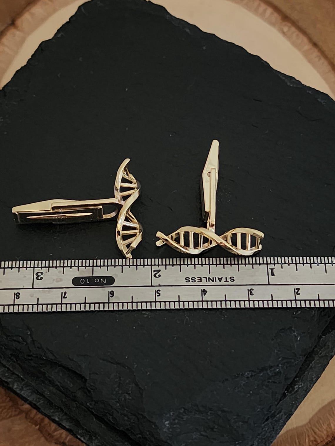 14k Gold Cuff Links Cufflinks Gift for Science DNA Jewelry - Etsy