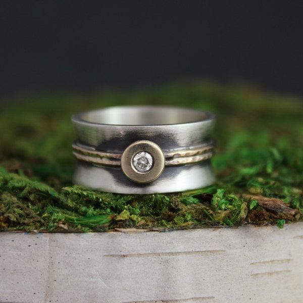 Mixed Metal Ring - Etsy