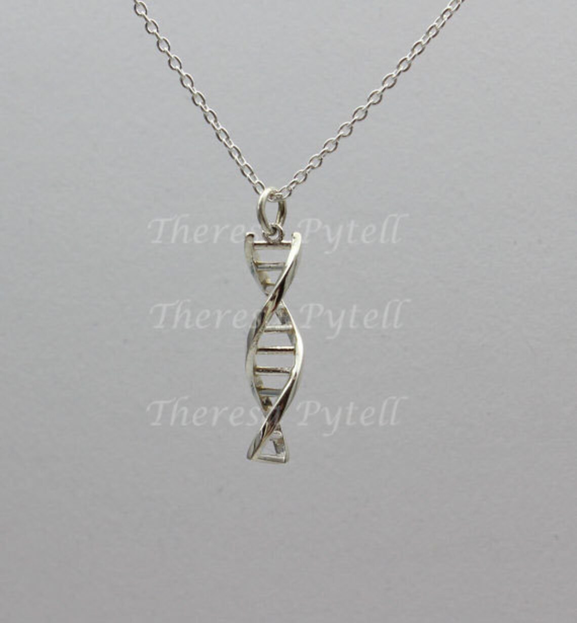 DNA Sterling Silver Pendant - Gift for Science - Etsy