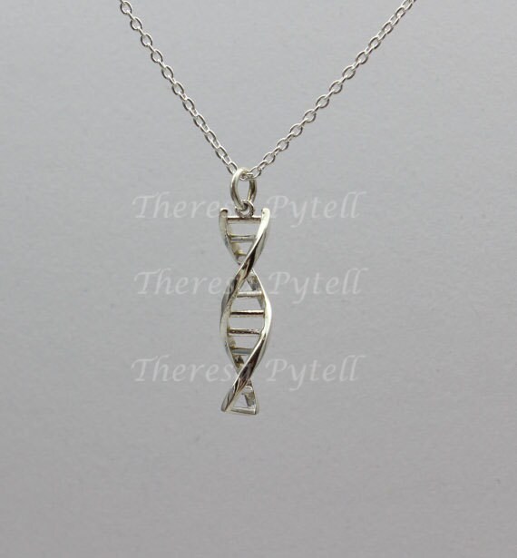DNA Sterling Silver Pendant Gift for Science - Etsy