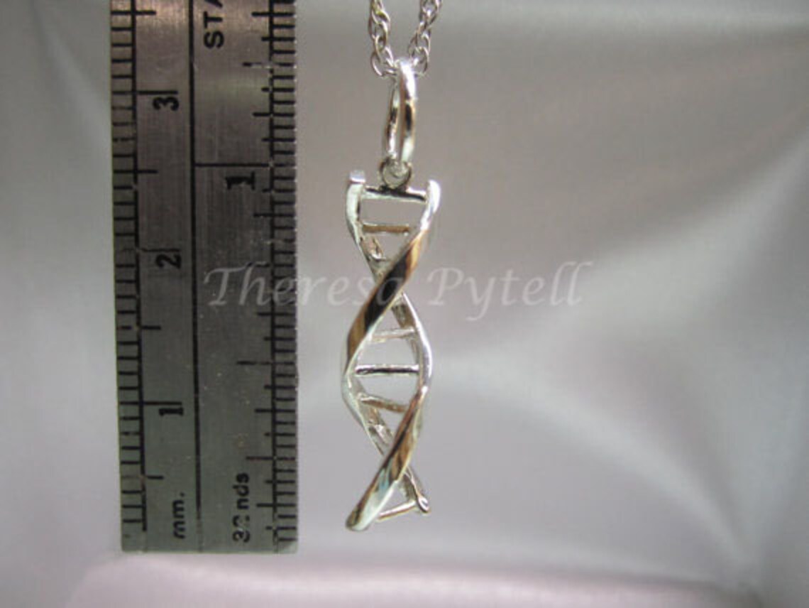 14k White Gold DNA Pendant - DNA Jewelry - Double Helix - Eco-friendly ...