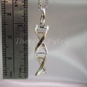 14k White Gold DNA Pendant DNA Jewelry Double Helix Eco-friendly Gift ...