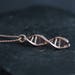 14k Rose Gold DNA Pendant, DNA Jewelry, Double Helix, Eco-friendly ...