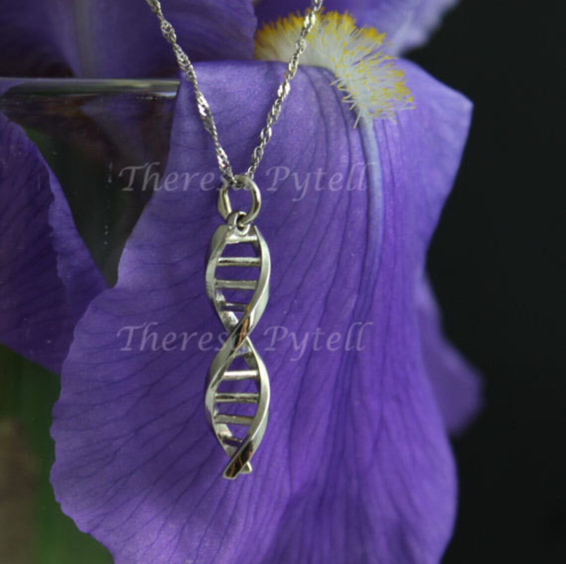 14k White Gold DNA Pendant - DNA Jewelry - Double Helix - Eco-friendly ...