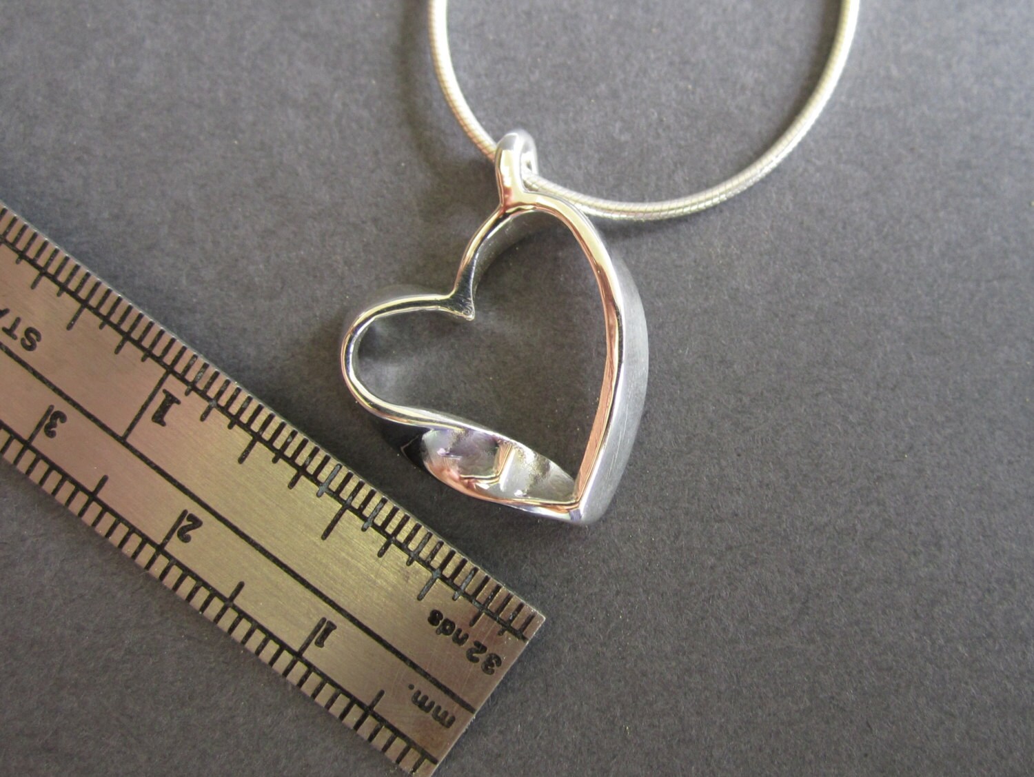 Mobius Heart Pendant, Sterling Silver Mobius Heart Pendant, Inspired by ...