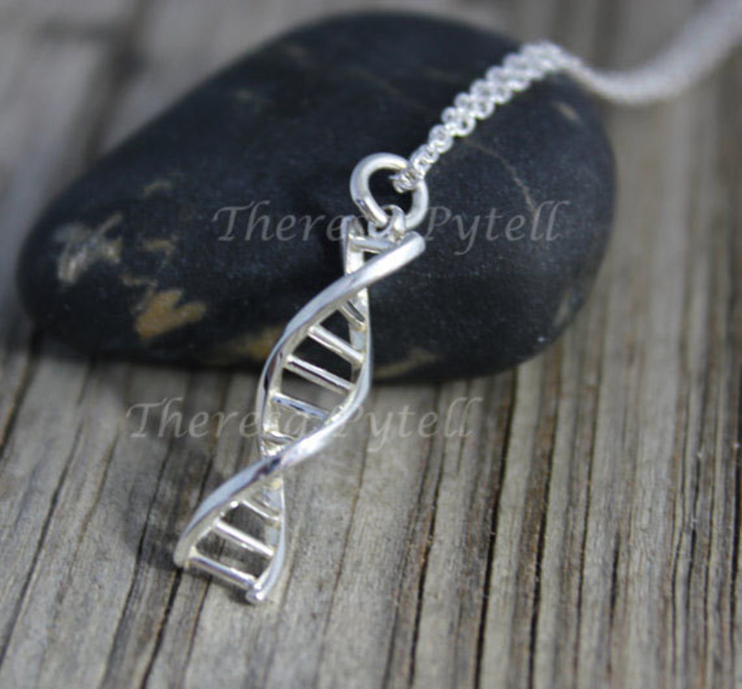 DNA Sterling Silver Pendant - Gift for Science - Etsy