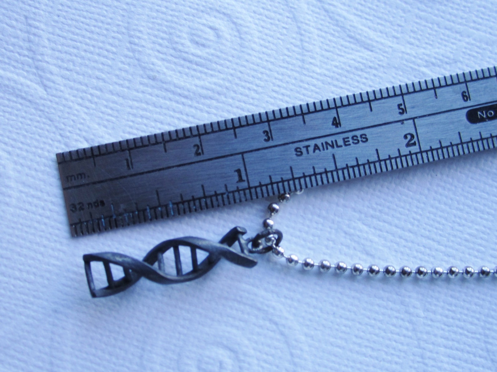 DNA Black Silver Pendant Gift for Science Oxidized Sterling Silver - Etsy