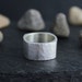 Hammered Sterling Silver 10mm Square Band, 10mm Wide Band, Textured ...