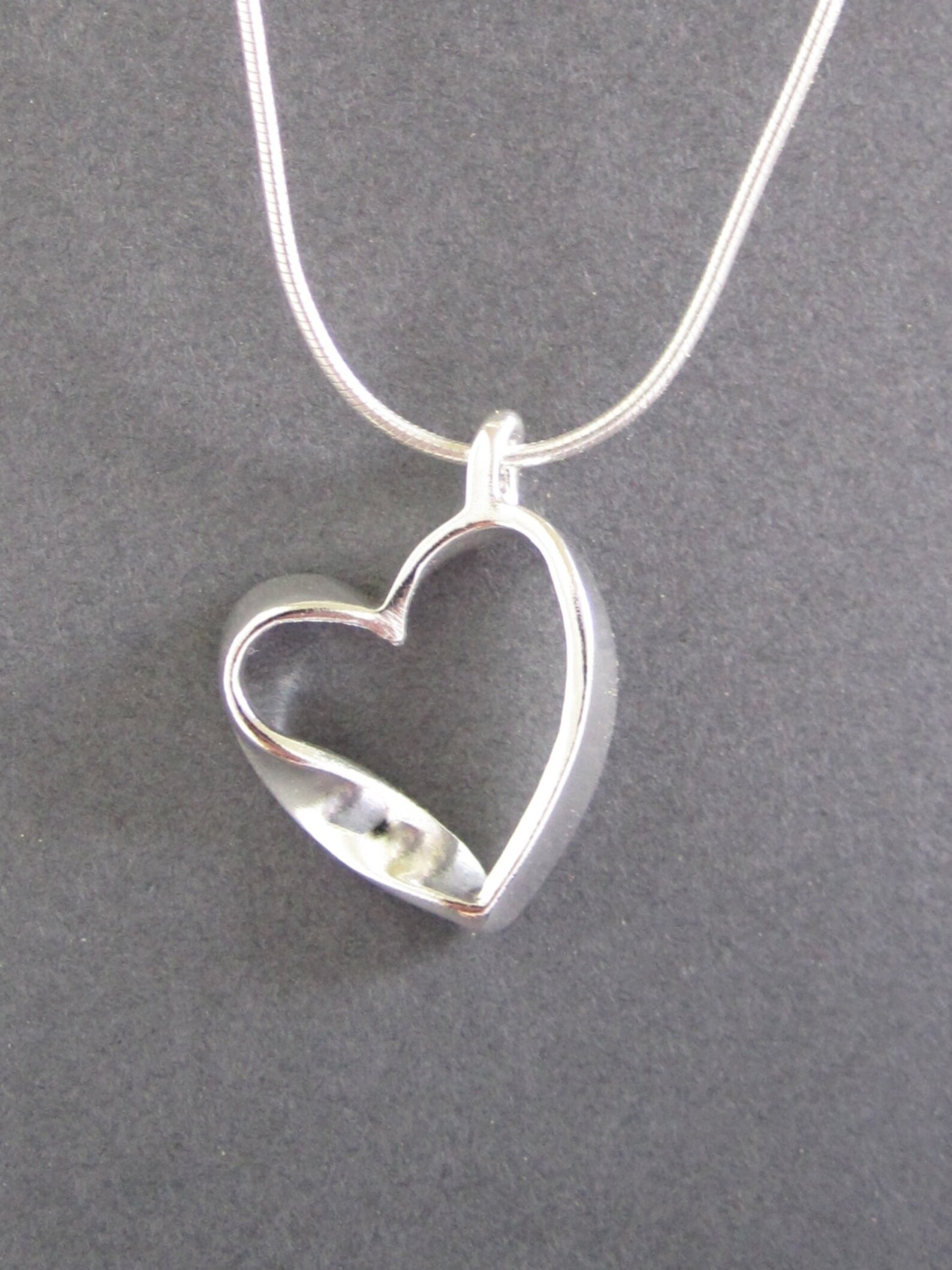 Mobius Heart Pendant, Sterling Silver Mobius Heart Pendant, Inspired by ...