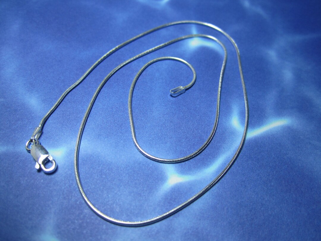 Sterling Silver 1mm Snake Chain 16 Inch - Etsy