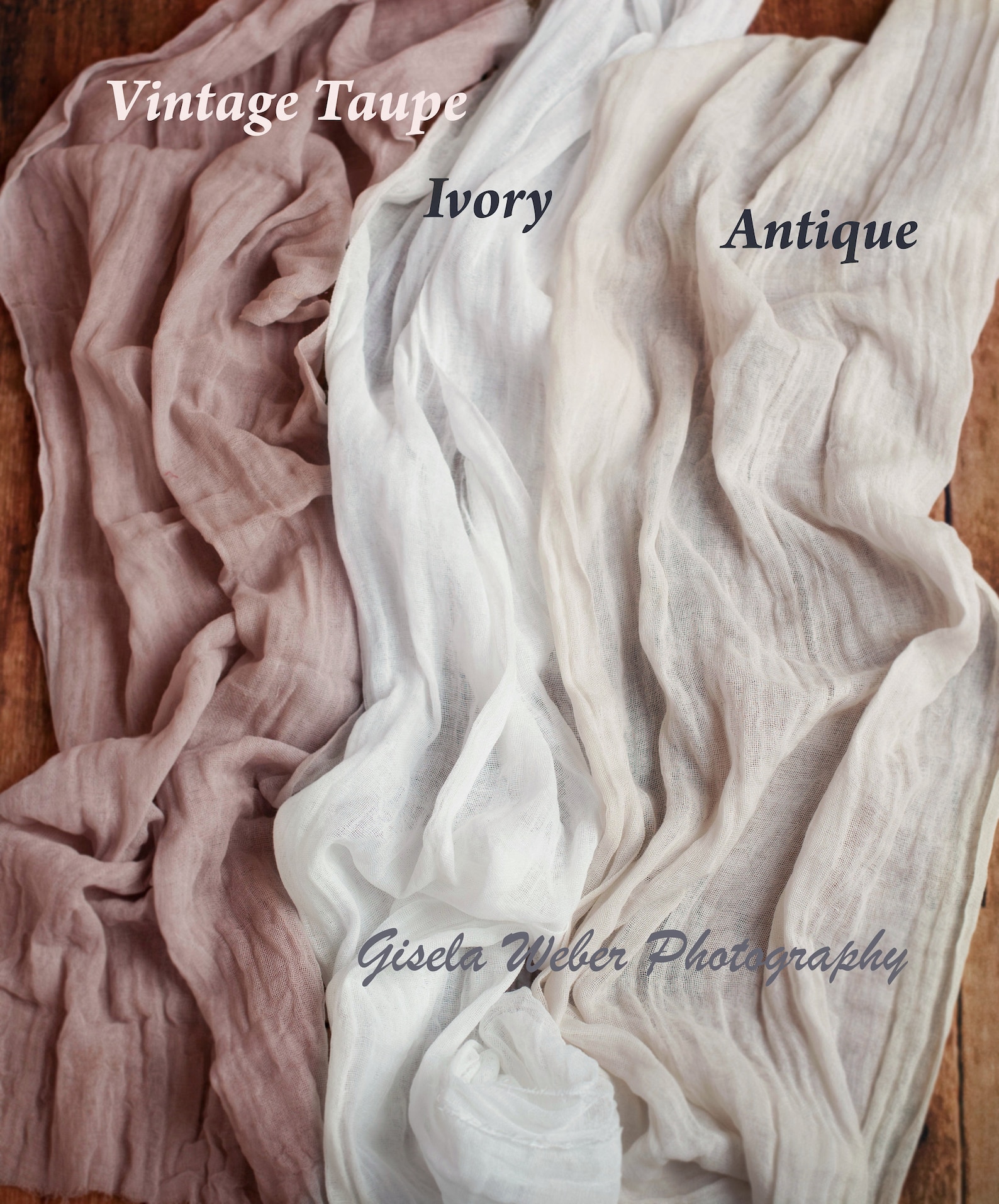 Ivory Wedding Table Runner, Boho Wedding Gauze Napkins, Ivory ...