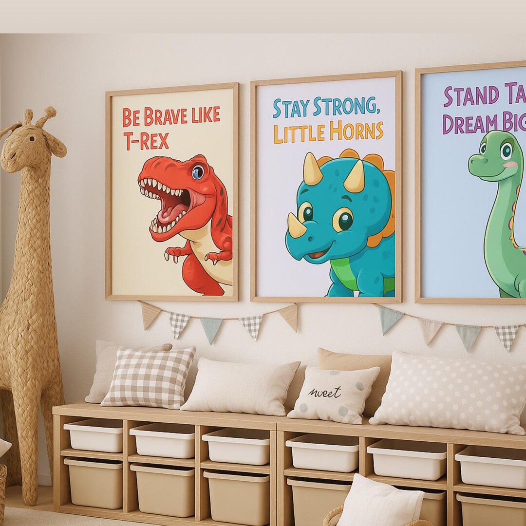 Dinosaur Nursery Prints: Motivational Kids Room Decor (digital Download ...