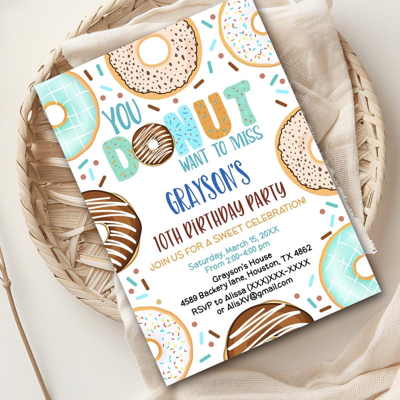 Boy Donut Themed Birthday - Etsy