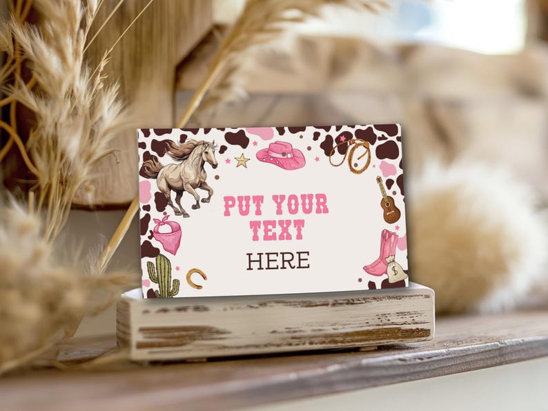 Editable My 1st Rodeo Food Labels, Cowboy Party Place Cards, Western ...