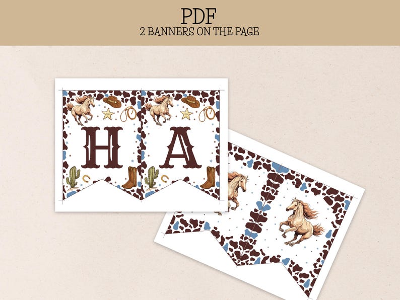 My 1st Rodeo Happy Birthday Banner: Editable Wild West Party Sign ...