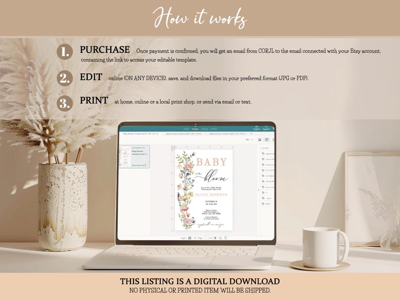 Editable Onederful Candy Bar Label, Blush Pink Floral 1st Birthday ...