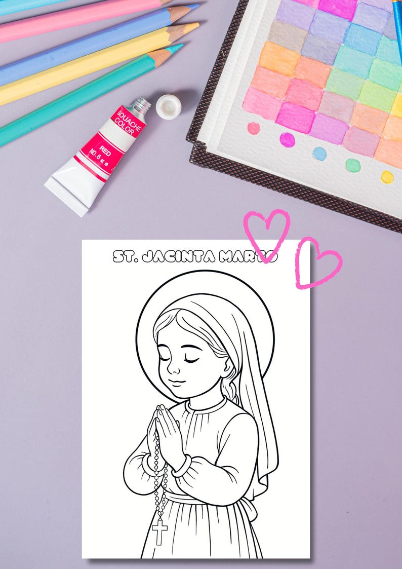 Educational & Coloring Pack - Jacinta Marto of Fatima - Etsy