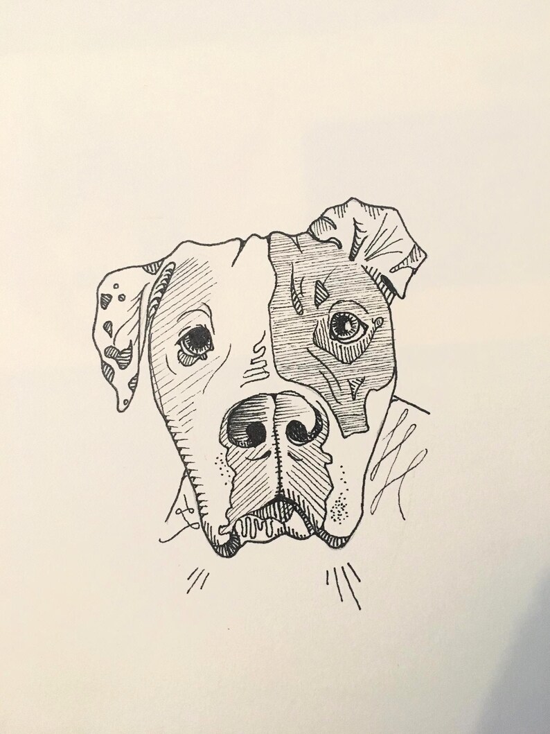Custom Hand Drawn Pet Illustration | Custom Drawing Pet Portrait | Dog ...